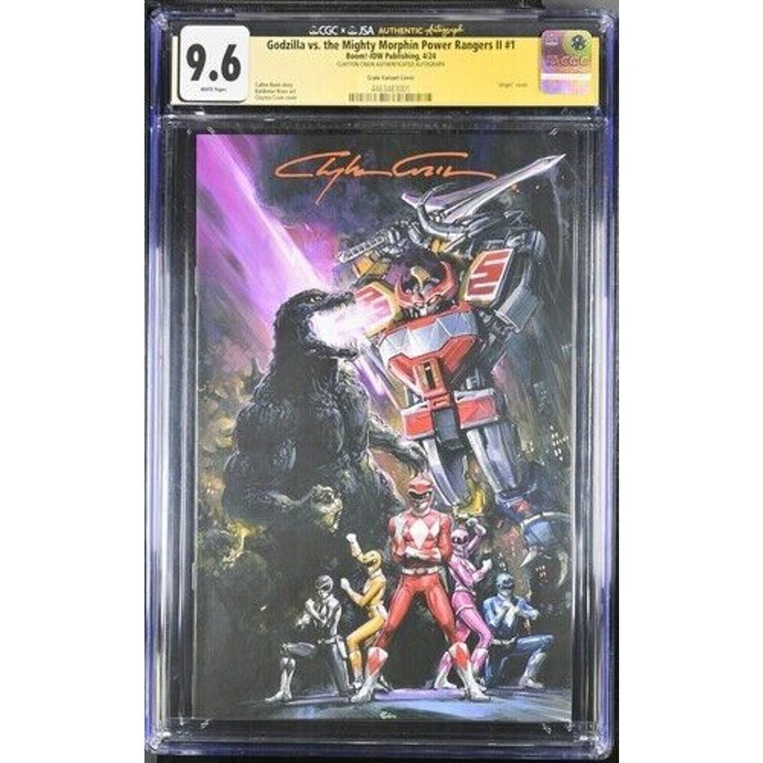 Godzilla Vs Mighty Morphin Power Rangers II #1 Clayton Crain Signed ...