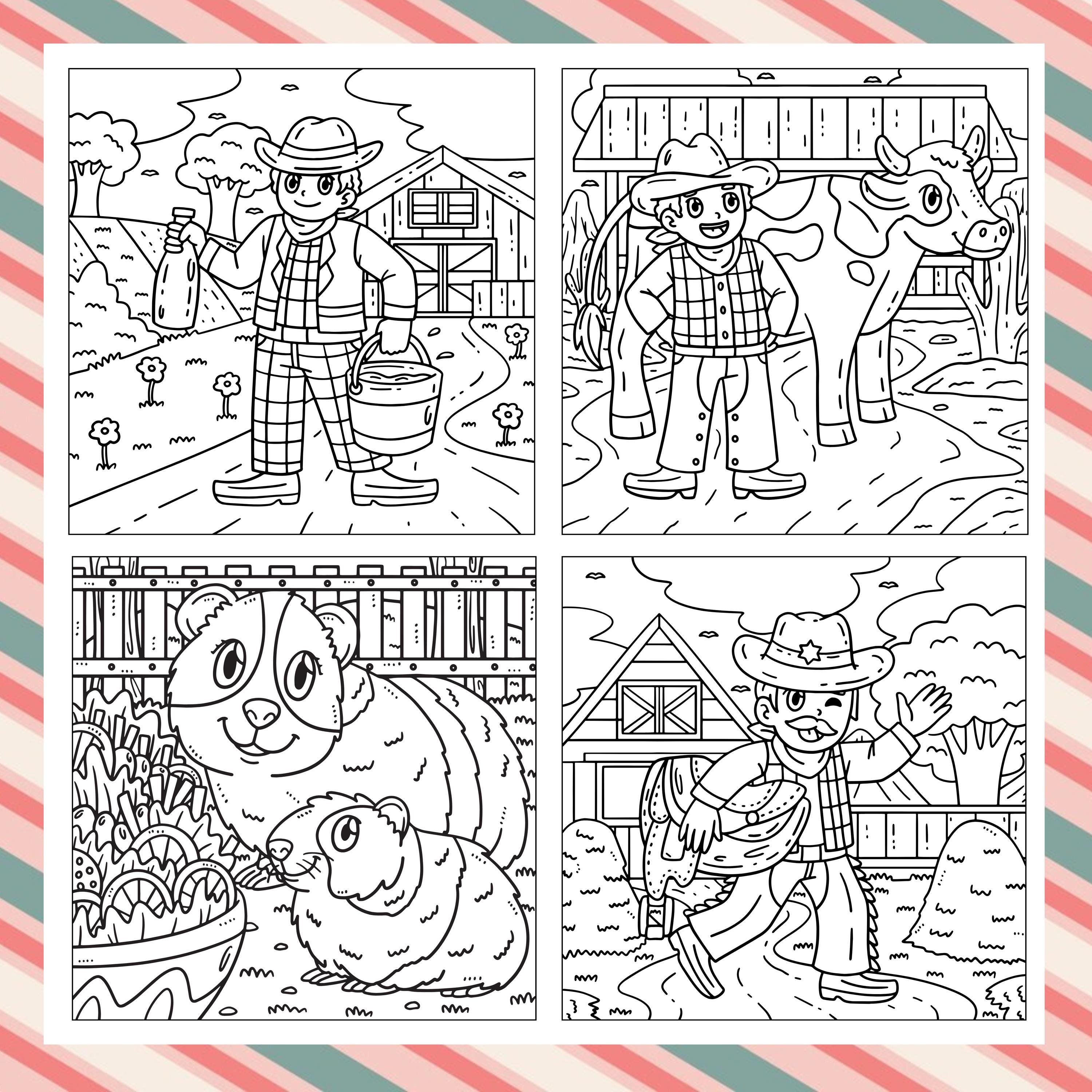 12 Farm Life Coloring Pages - Whimsical Farm Scenes With Animals and ...