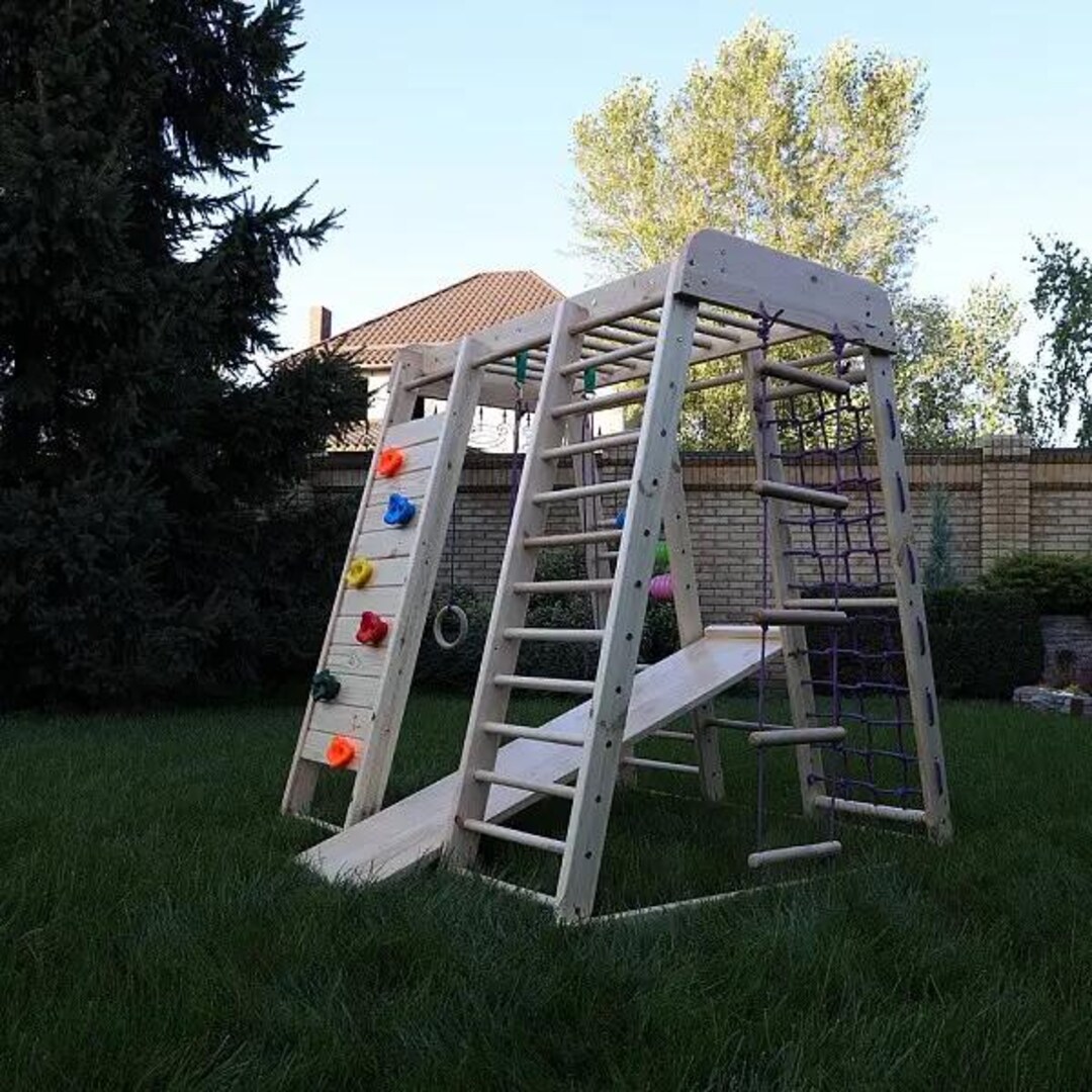 Monkey Bar for the Indoor and Outdoor, Monkey Bar, Swedish Ladder, Wood ...