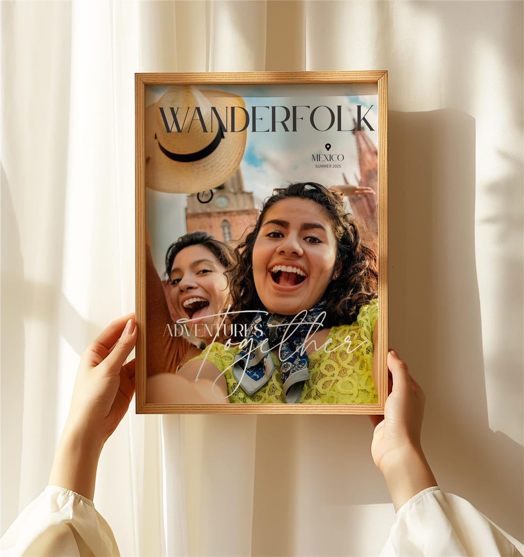 Personalized Magazine Cover Digital Print | Custom Vacation Poster With ...