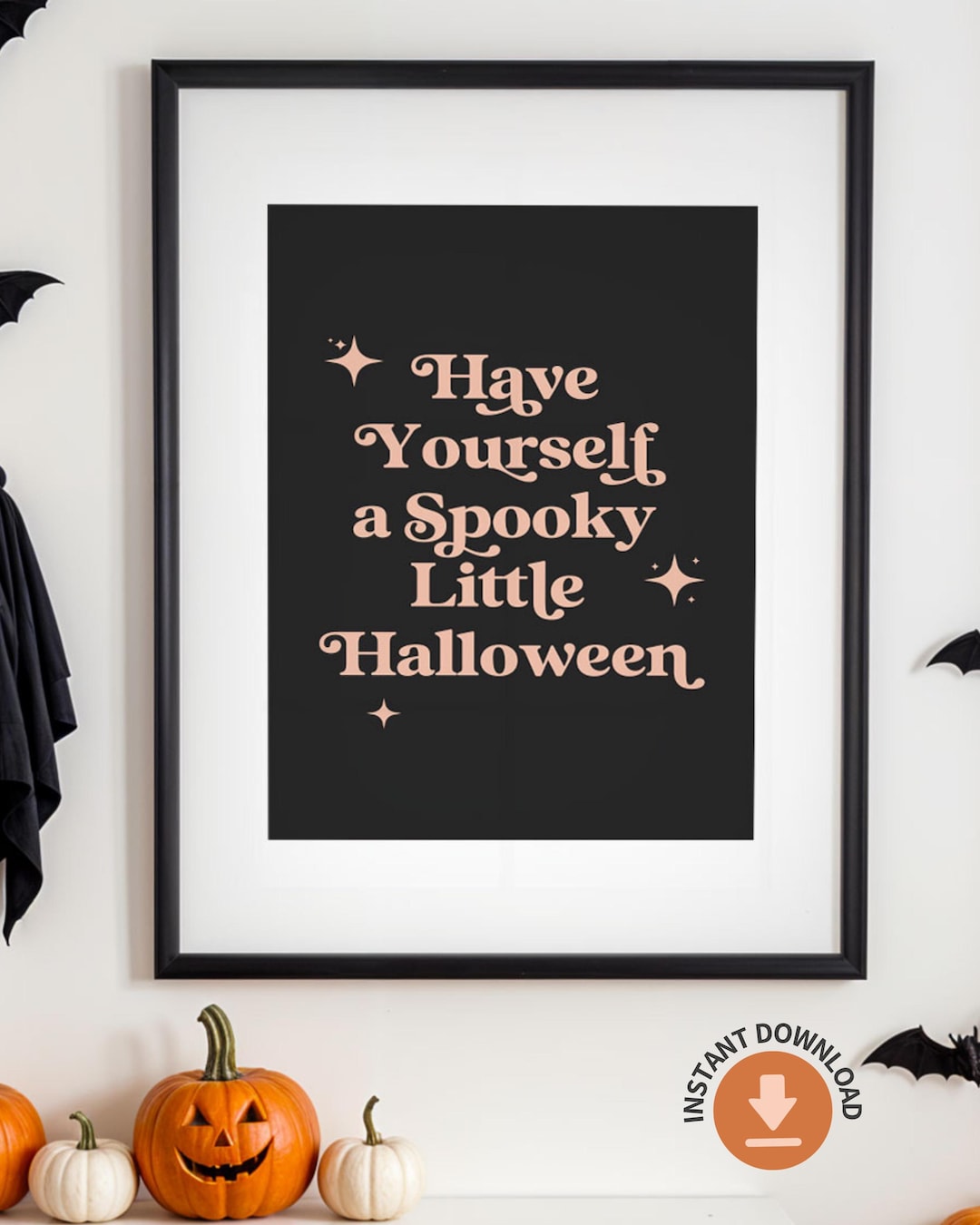 Halloween Poster Quote Retro Digital Print Instant Download Whimsical ...