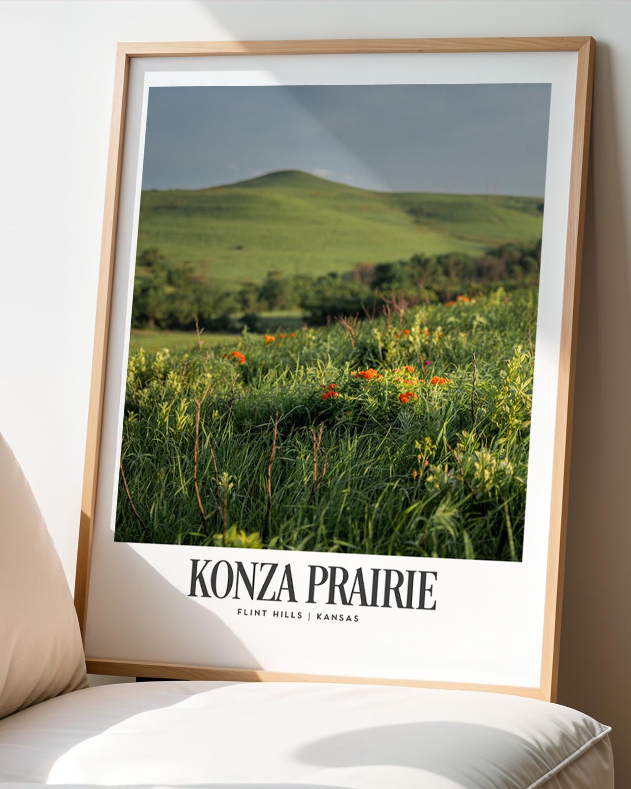 Konza Prairie Print Kansas Landscape Flint Hills Art Wildflowers Nature ...
