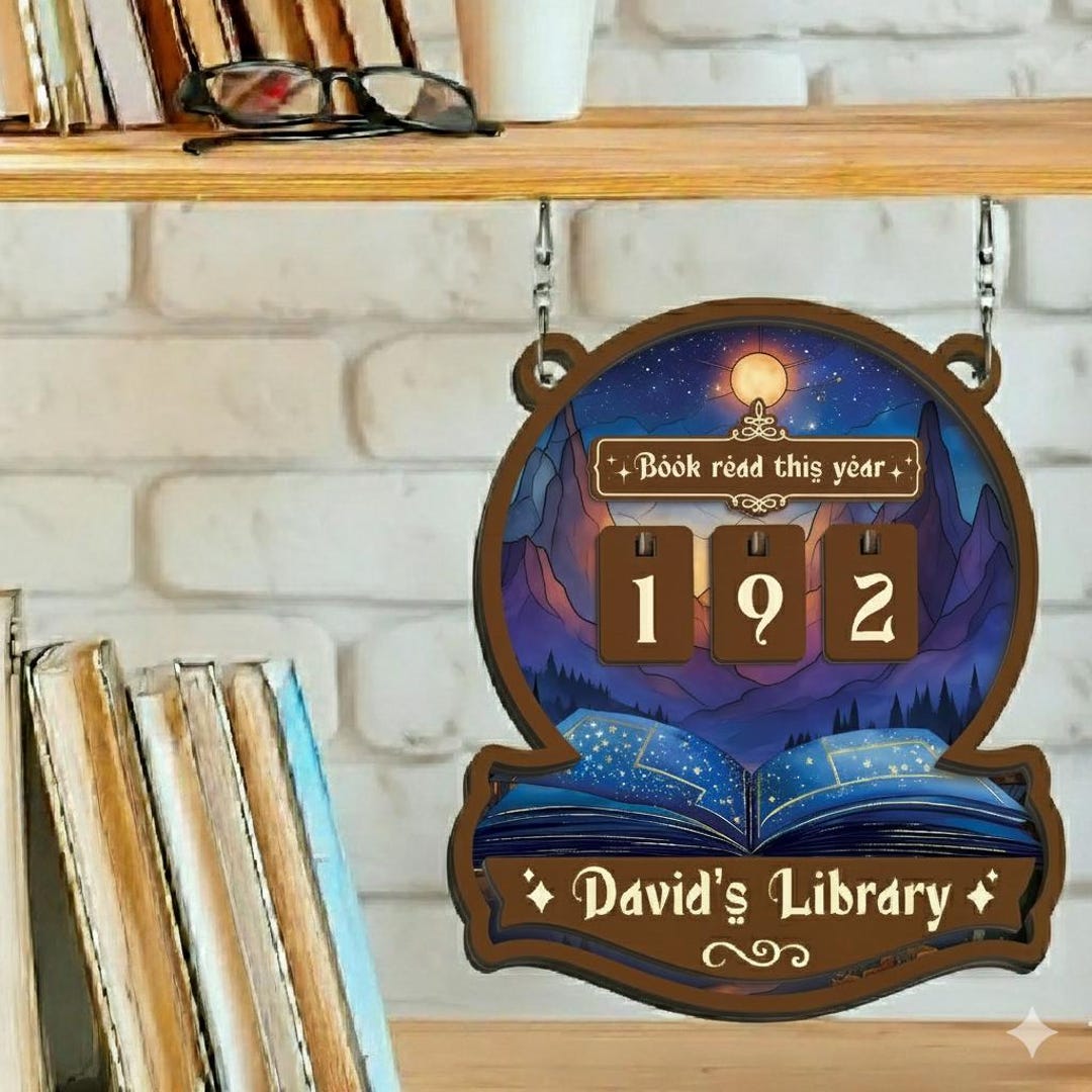 Personalized Book Tracker Sign – Custom “books Read This Year” Counter ...