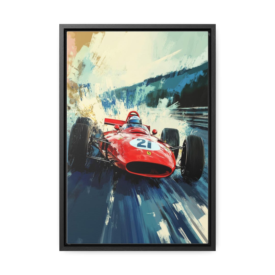 Vintage F1 Car Wall Art Racing Car Decor for Motorsport Fan F1 Racing ...