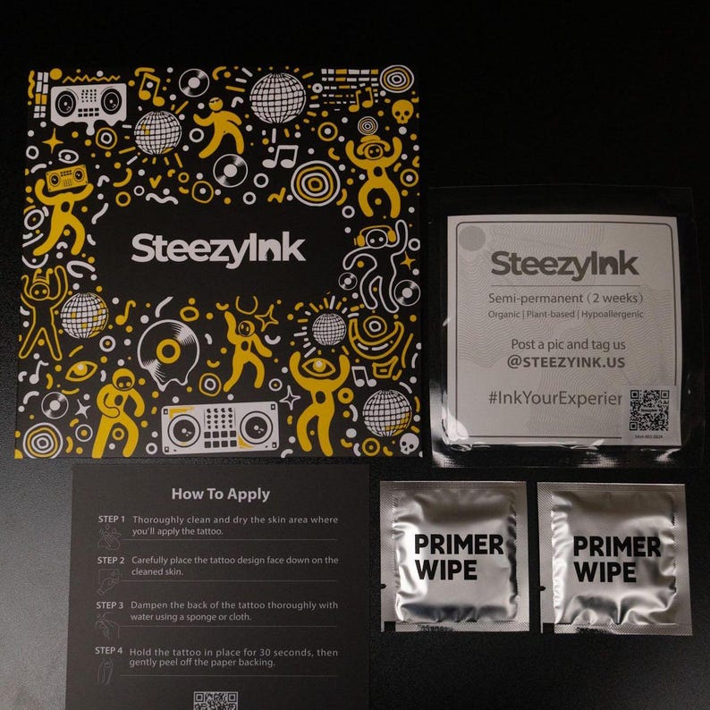 Steezyink Semi-permanent Tattoo Untamed Flowers Last Upto 2 Weeks 3 X 6 ...