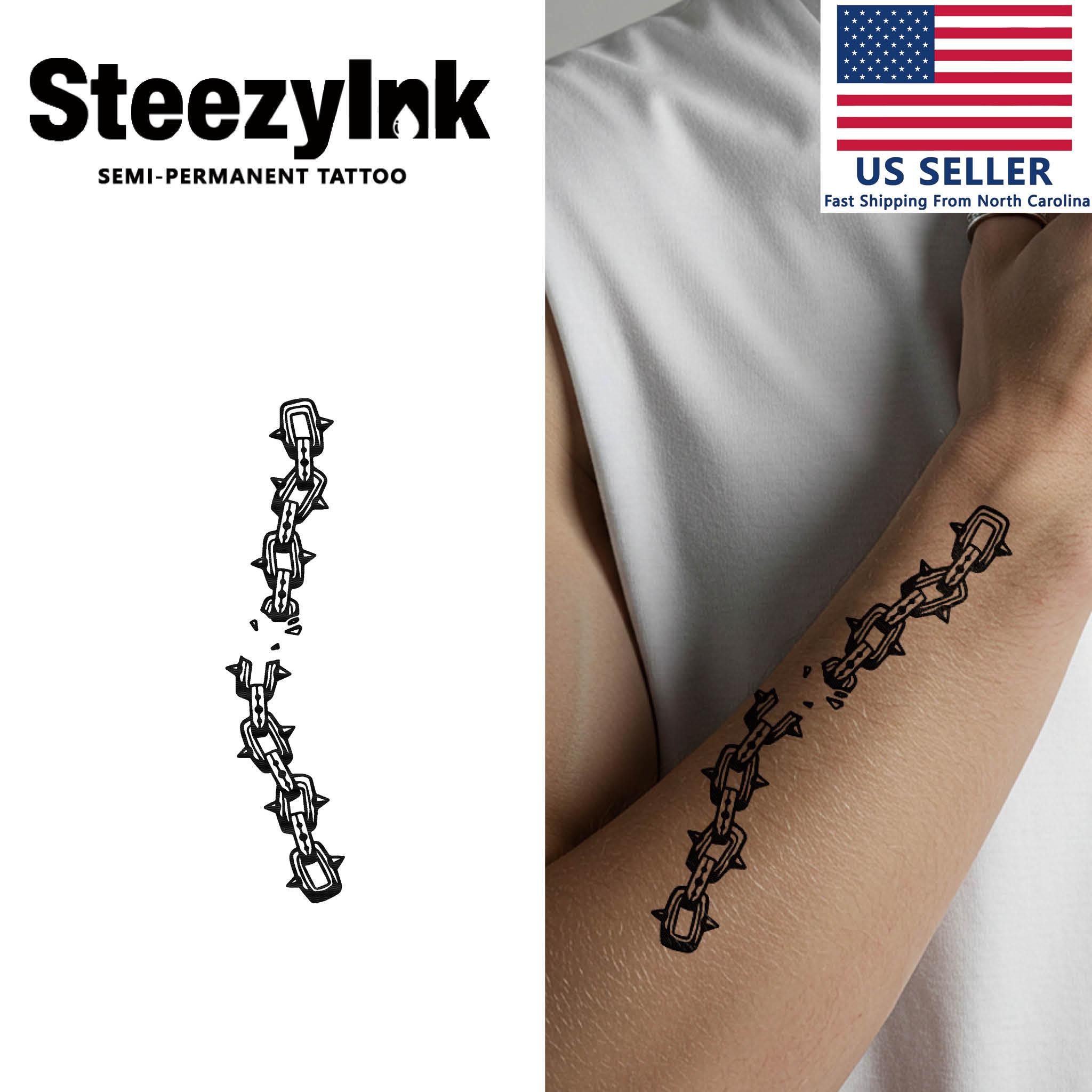 Traditional broken chain tattoo - Bronctattooaus.com