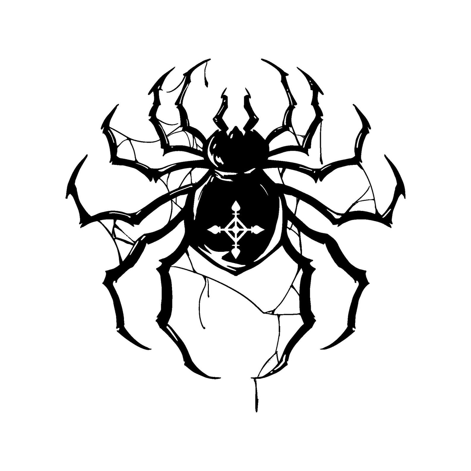 Steezyink Temporary Tattoo Phantom Spider Last Upto 2 Weeks 4 X 4 ...