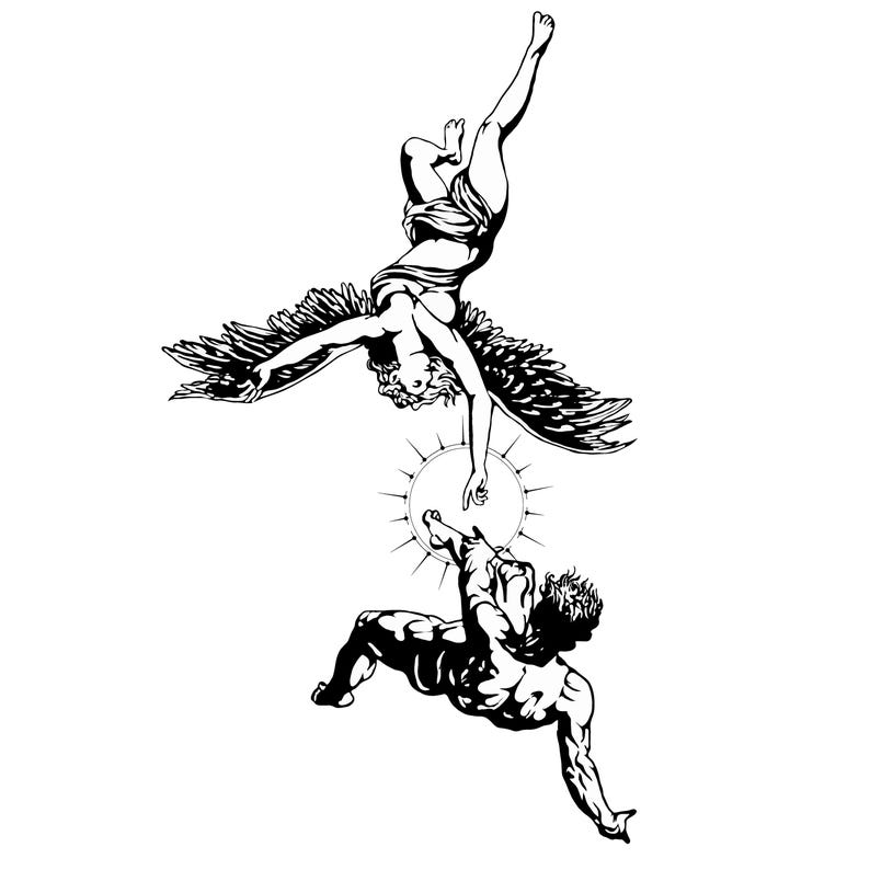 Steezyink Semi-permanent Tattoo Angel's Reach Last Upto 2 Weeks 5.5 X 9 ...