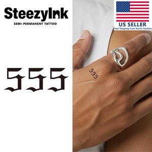 Steezyink Semi-permanent Tattoo 555 Last Upto 2 Weeks 1 X 1 Inch - Etsy