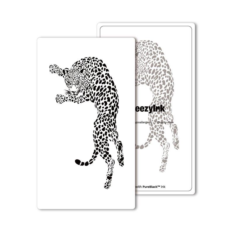 Steezyink Semi-permanent Tattoo Leopard Leap Last Upto 2 Weeks 4 X 7 ...