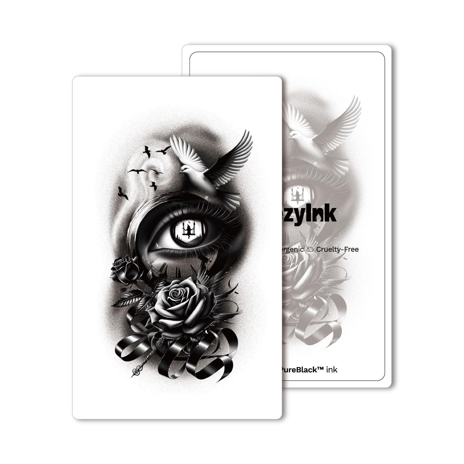 Steezyink Semi-permanent Tattoo Eye of Hope Last Upto 2 Weeks 5.5 X 9 ...