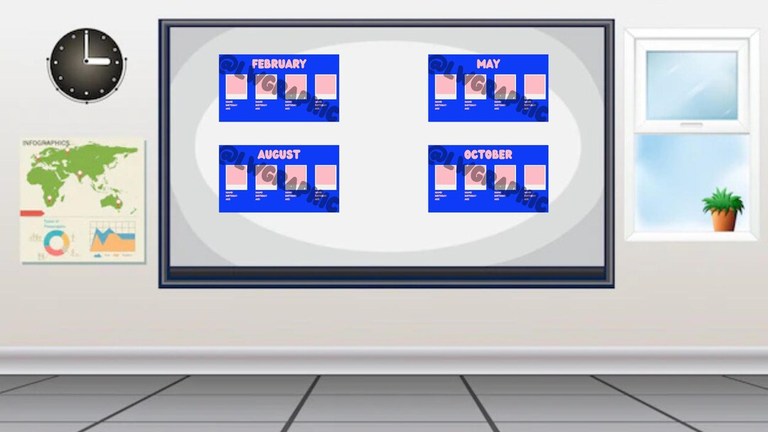 Editable Classroom Birthday Posters - Etsy