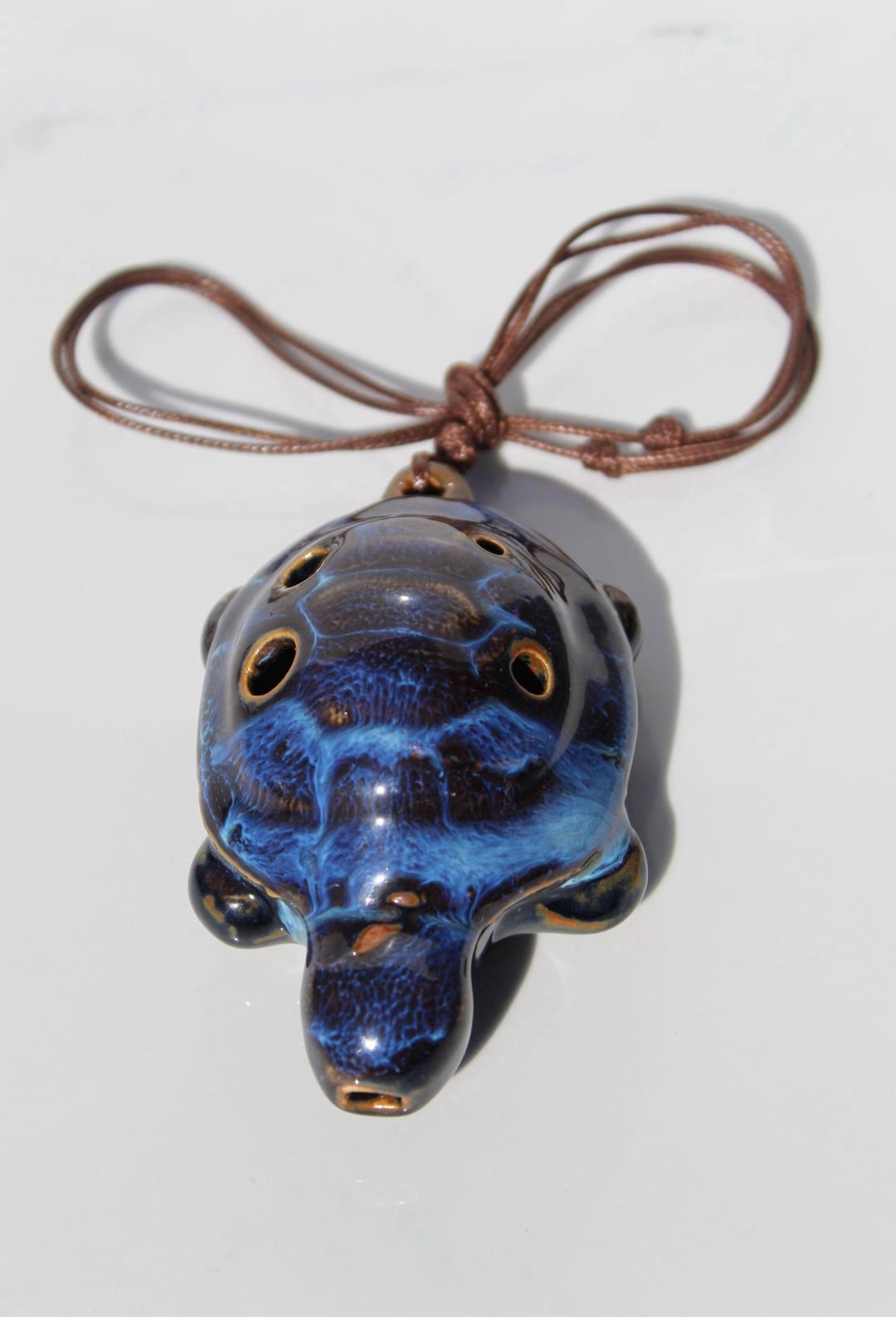 Handmade Turtle 6-hole Ceramic Ocarina Flute, Handcrafted Ceramic Craft ...