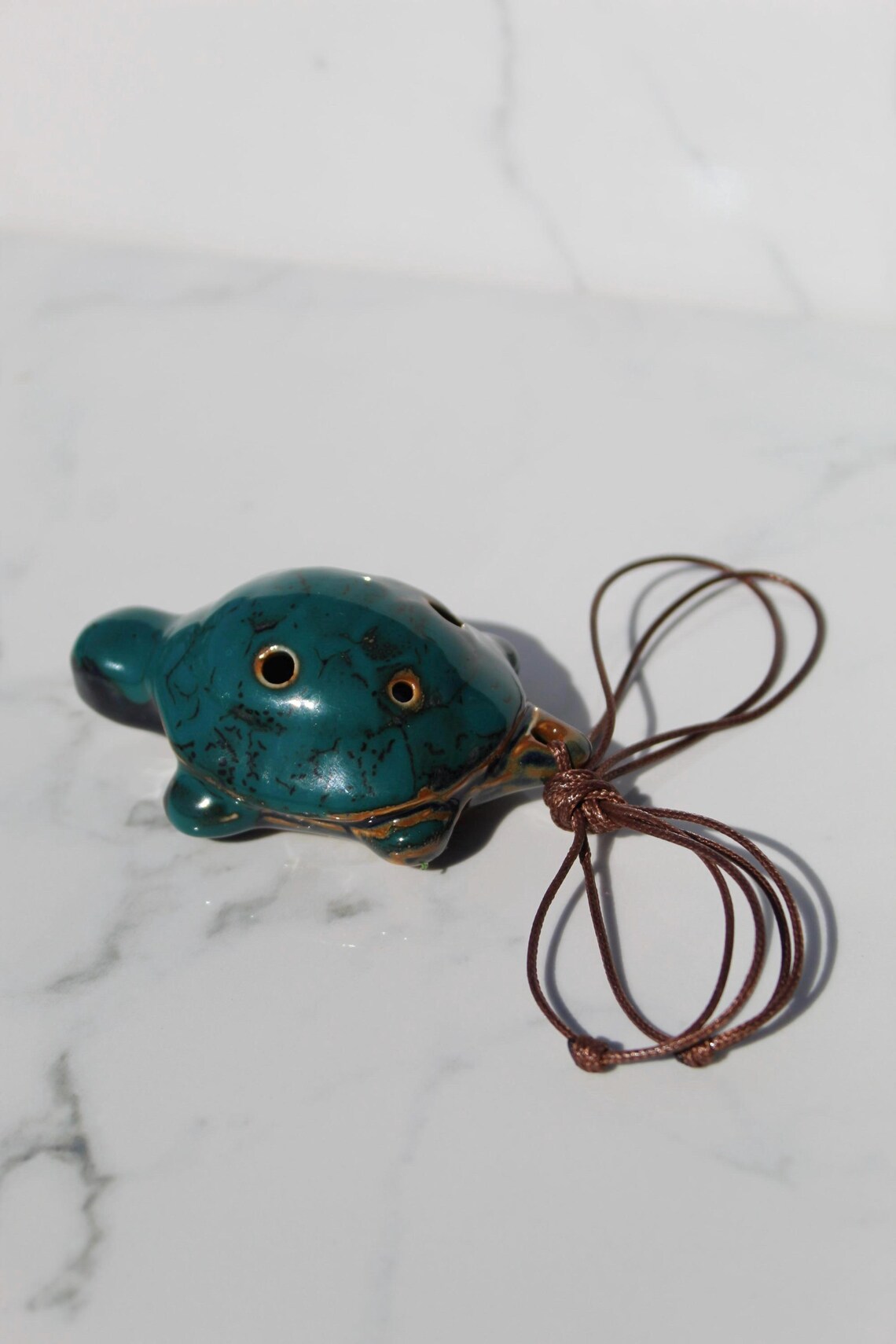 Handmade Turtle 6-hole Ceramic Ocarina Flute, Handcrafted Ceramic Craft ...