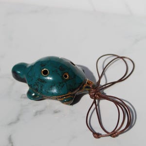 Handmade Turtle 6-hole Ceramic Ocarina Flute, Handcrafted Ceramic Craft ...