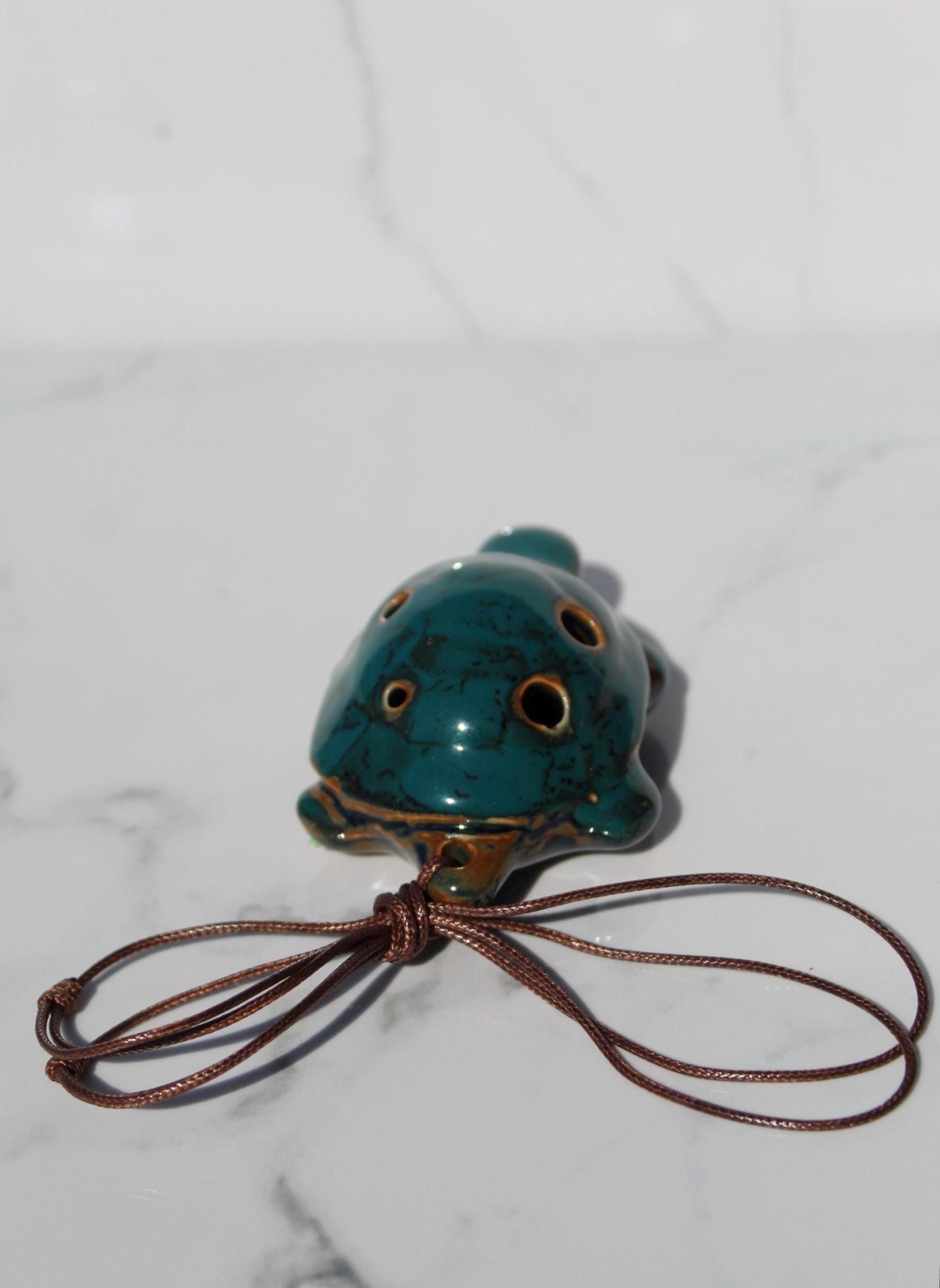 Handmade Turtle 6-hole Ceramic Ocarina Flute, Handcrafted Ceramic Craft ...