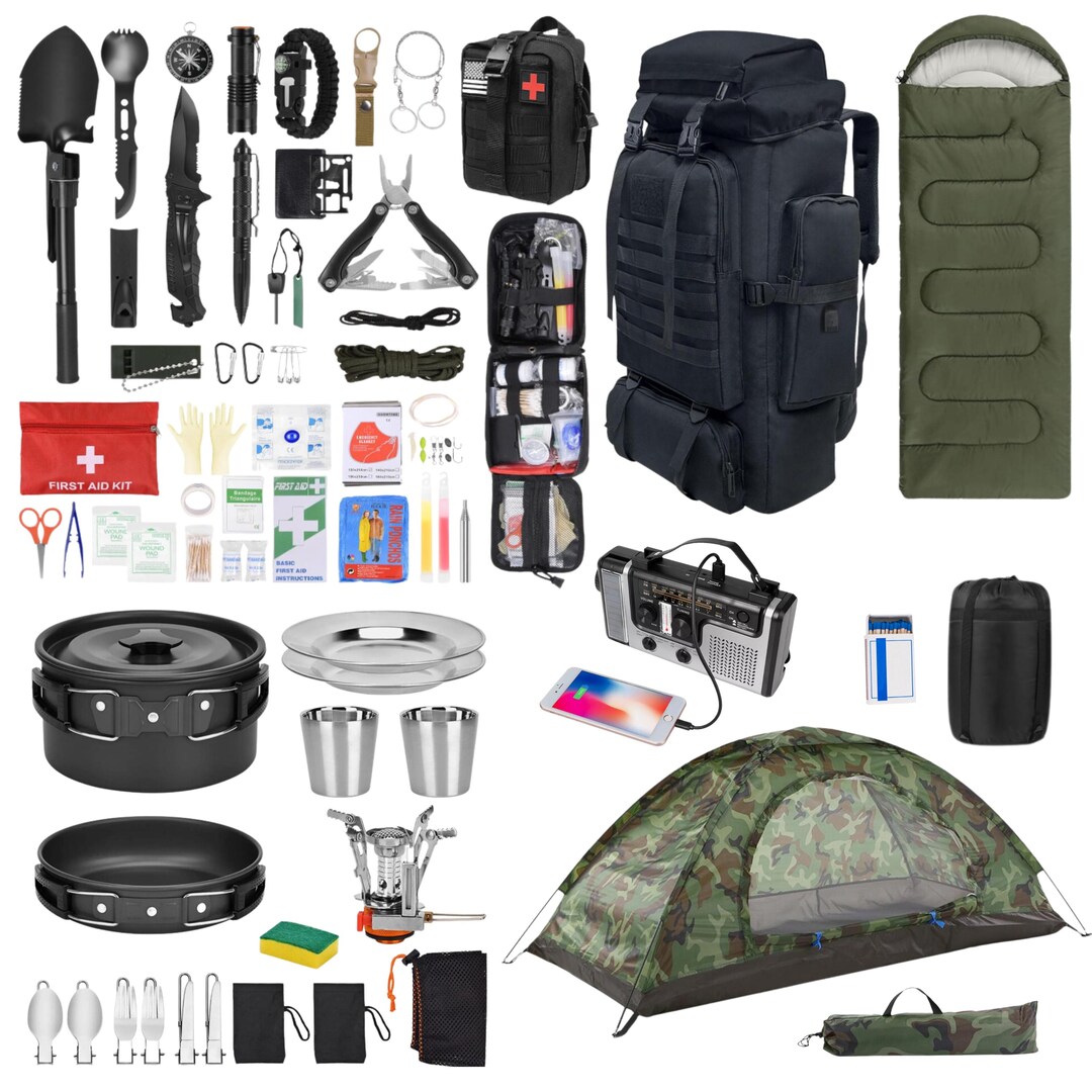 Emergency Backpack, Survival Kit, Hiking Backpack, Escape Backpack With ...