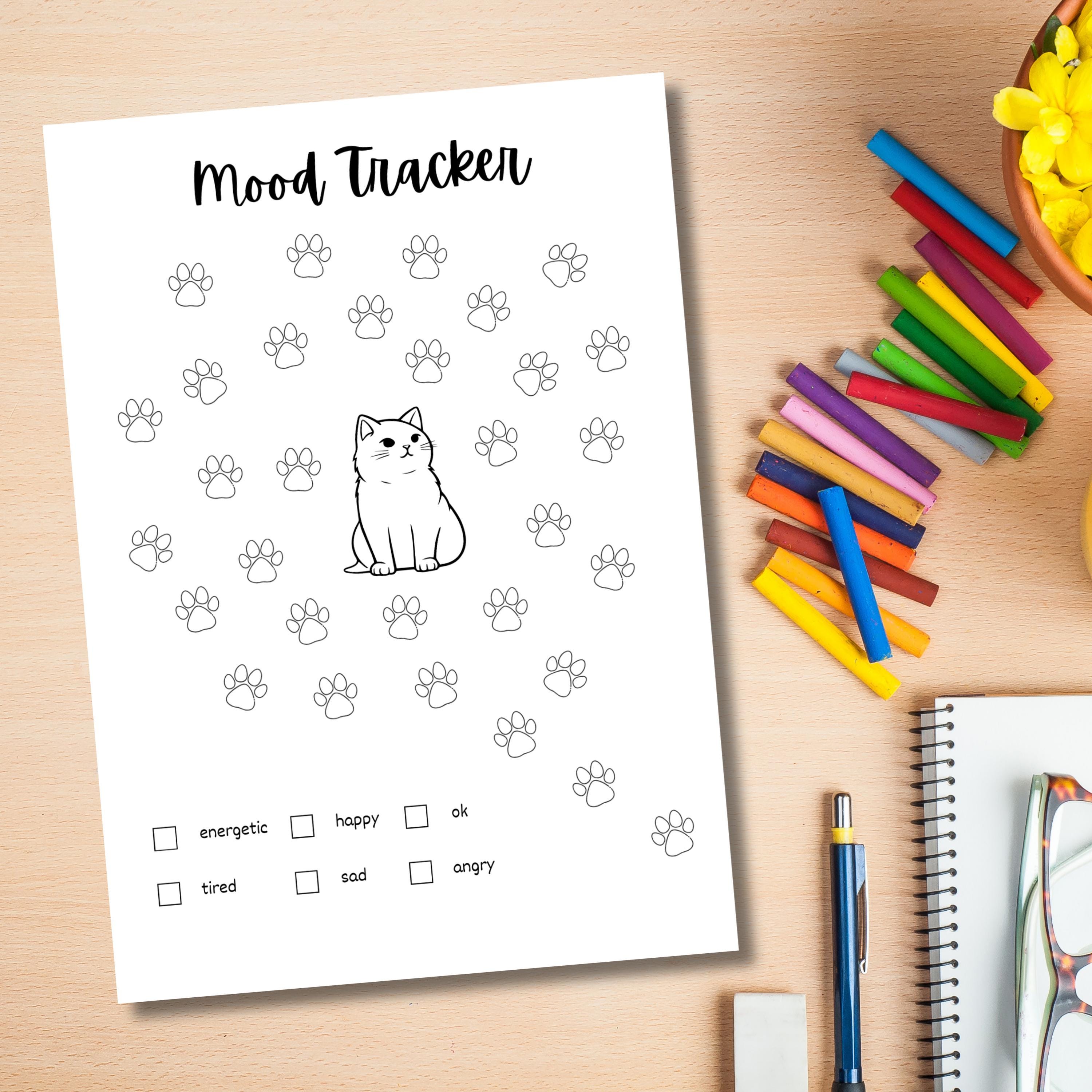 Cat Mood Tracker Printable, Cute Bullet Journal (digital Download) - Etsy