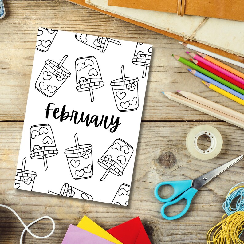 Valentine February Calendar Printable | Cozy Love-themed Monthly ...