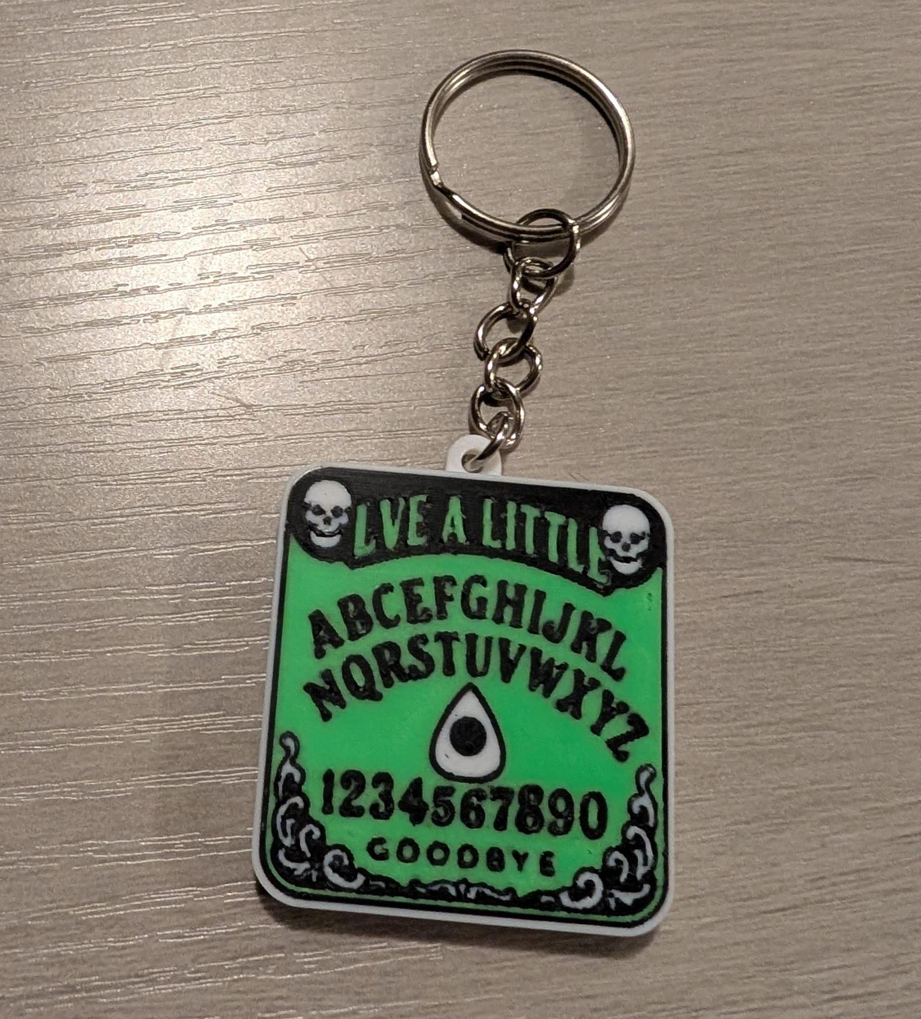 Live A Little Ouija Board Keychain - Etsy