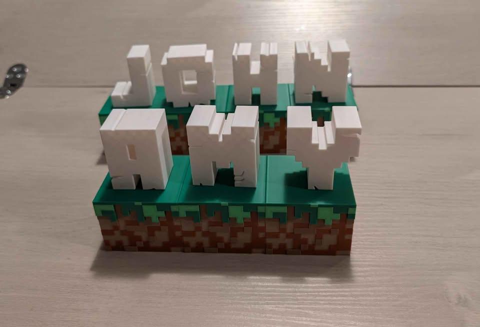 Minecraft Inspired Nameplate - Etsy Australia