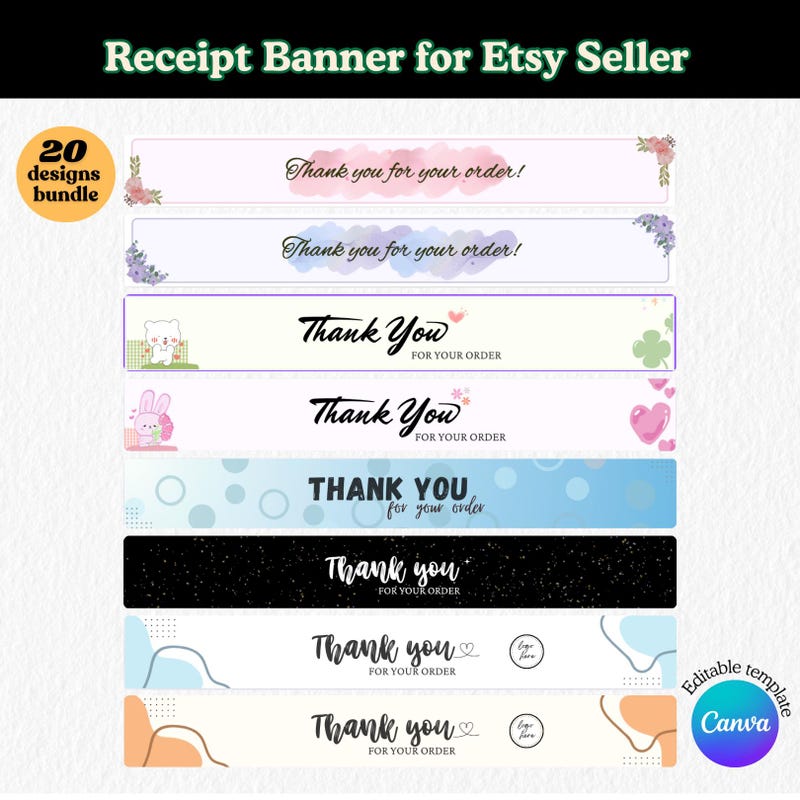 Order Receipt Banner - Etsy