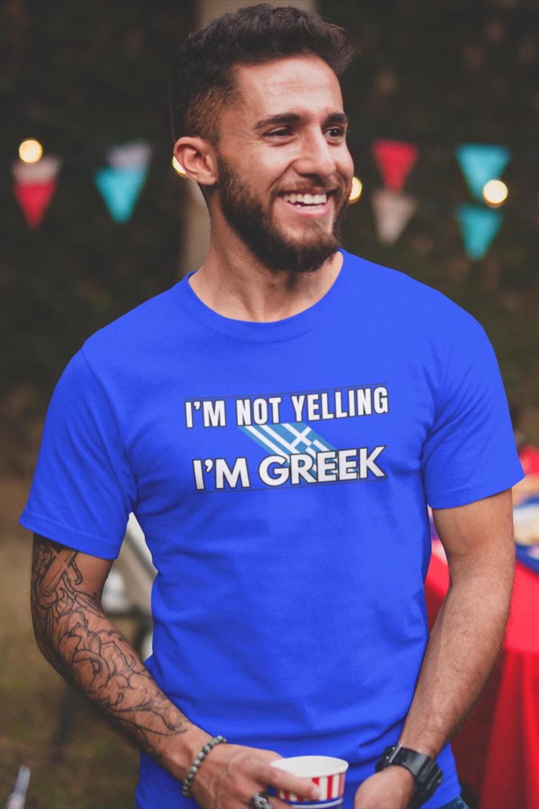Funny Greek Yelling Shirt – I'm Not Yelling, I'm Greek – Greece Flag ...
