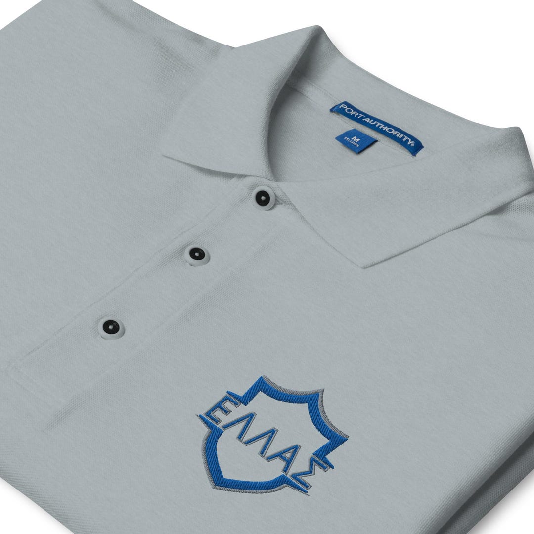Greek Polo Shirt for Men – ΕΛΛΑΣ Embroidered Greek Shield Logo ...