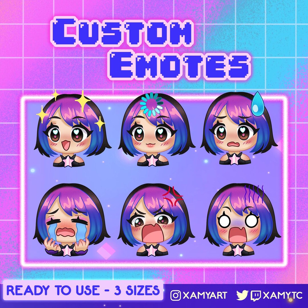 Custom Twitch Emotes | Twitch Emote for Streamer | YCH | Animal Emotes ...