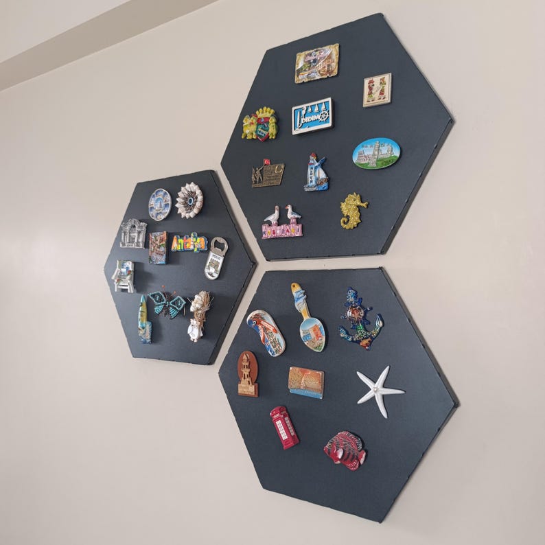 Magnet Display Board | Hexagon Metal Magnet Board | Wall Mounted ...