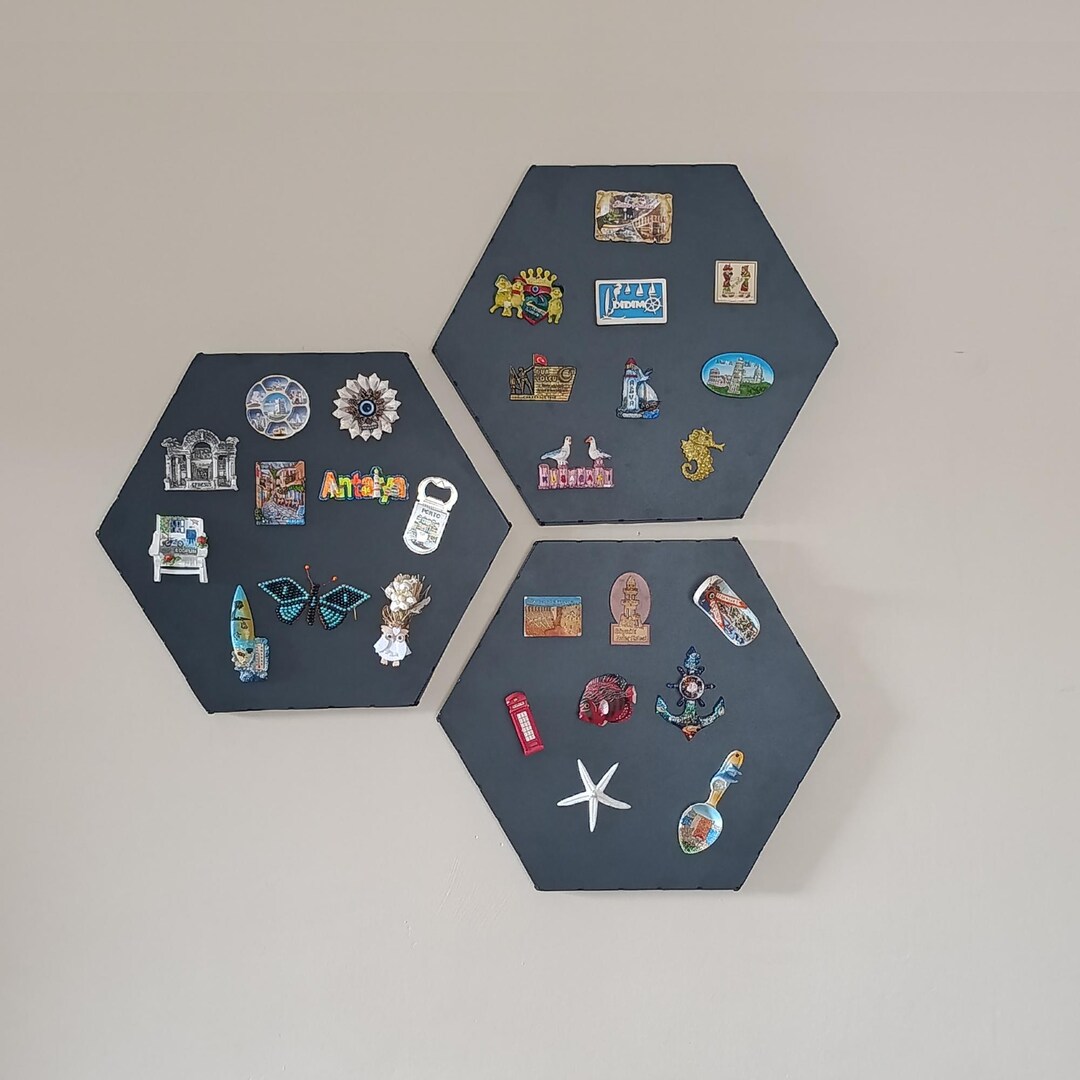 Magnet Display Board | Hexagon Metal Magnet Board | Wall Mounted ...