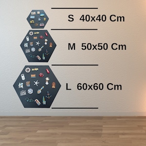 Black Magnet Display Board | Hexagon Metal Magnet Board | Wall Mounted ...