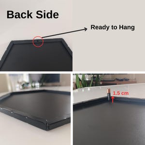 Black Magnet Display Board | Hexagon Metal Magnet Board | Wall Mounted ...