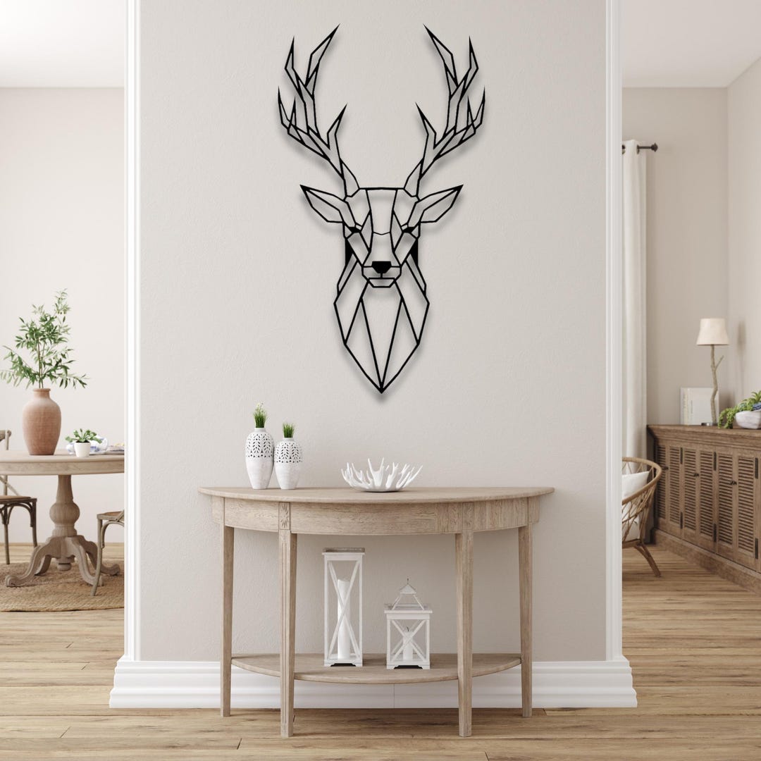 Deer Head Metal Wall Art | Deer Metal Wall Decor | Deer Head Metal Wall ...