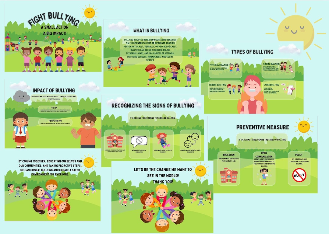 Fight Bullying Educational Printable Bundle: Empower Kids (digital ...