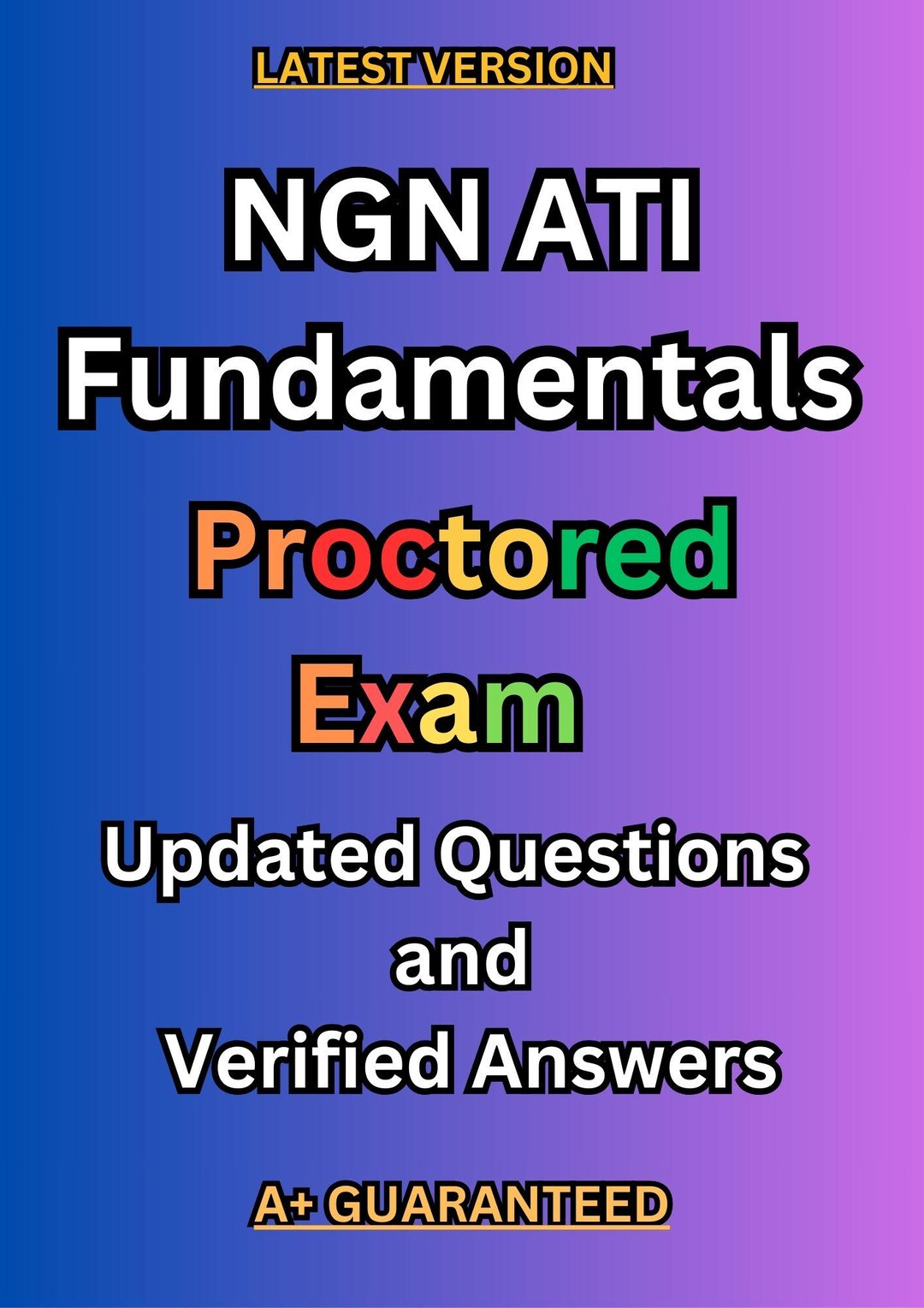 NGN ATI Fundamentals Exam Study Guide: 177 Verified Questions (PDF) - Etsy