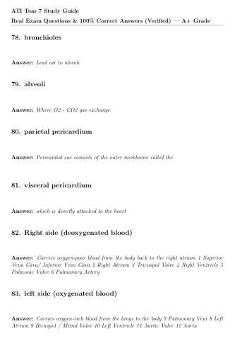 ATI Teas 7 Study Guide: 180 Updated Questions & Verified Answers (PDF ...