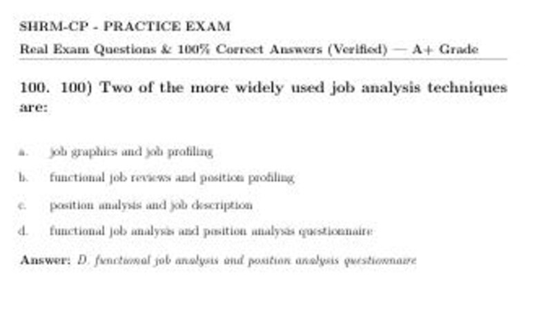 SHRM-CP Practice Exam: 100 Updated Questions, 2024/2025 (PDF Download ...