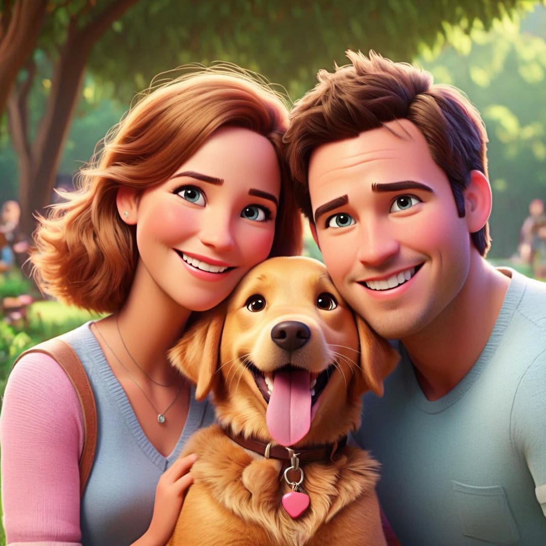Custom Pixar Style Portrait From Photo, Personalized Cartoon Drawing,3d ...