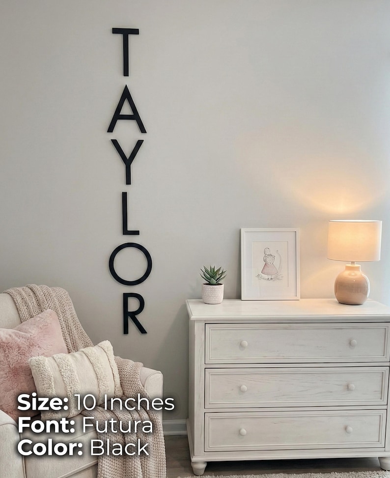 Custom Name Wall Letters • Personalized Letter Sign for Nursery, Events ...