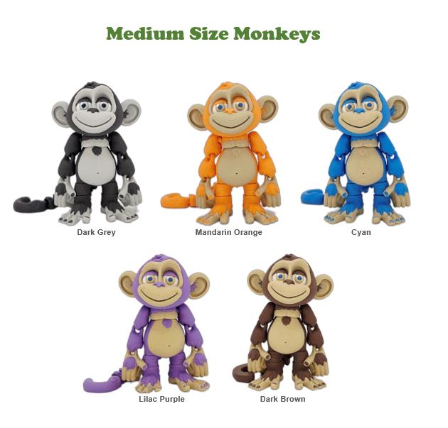 Flexi Articulating Monkey - Flexible 3d-printed Fidget - Etsy