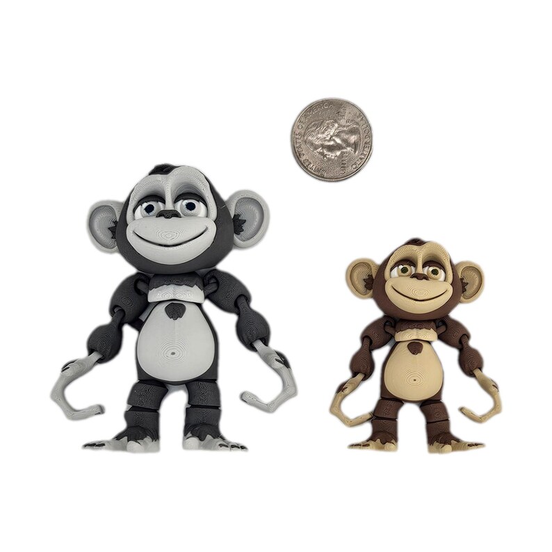 Flexi Articulating Monkey - Flexible 3d-printed Fidget - Etsy