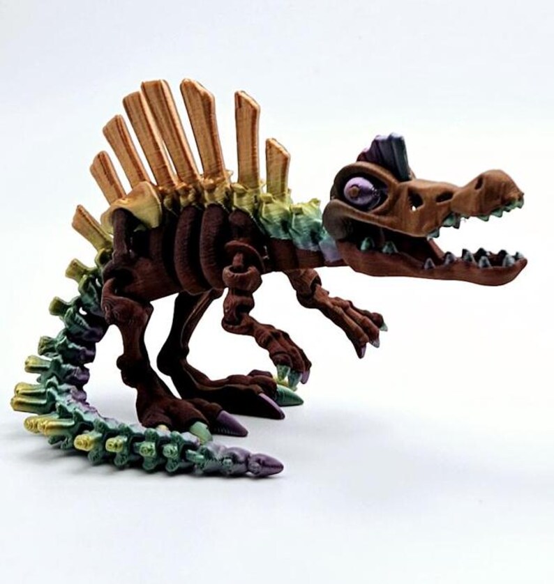 Flexi Articulating Spinosaurus - Flexible 3d-printed Fidget - Etsy