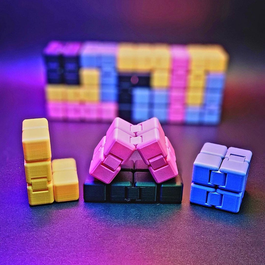 Infinity Cube - Flexible 3d-printed Fidget - Etsy