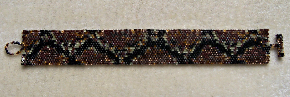 Snake Skin Bracelet Pattern Peyote Stitch Beading Pattern - Etsy
