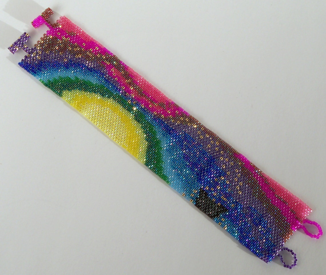 Lucky Rainbow Bracelet Pattern Peyote Pattern | Etsy