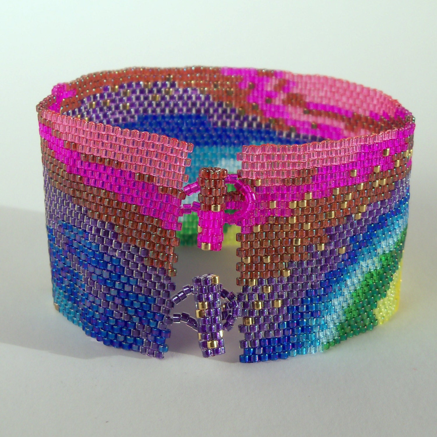 Lucky Rainbow Bracelet Pattern Peyote Pattern - Etsy