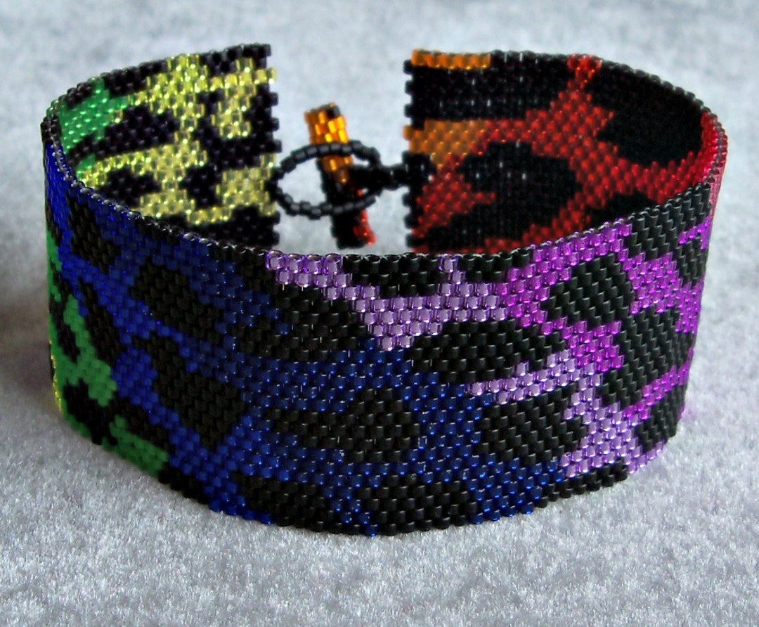 Rainbow Leopard Print - Peyote Pattern - Etsy