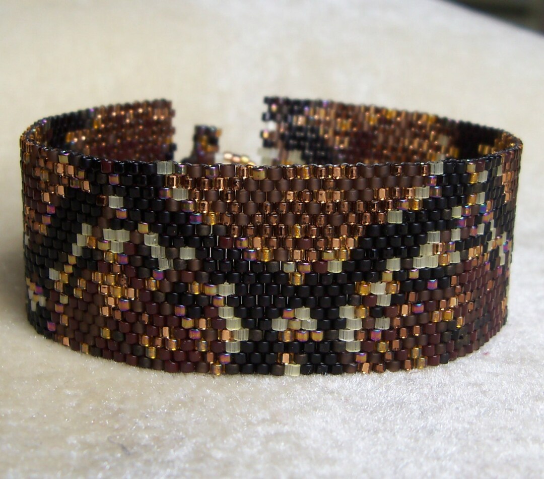 Snake Skin Bracelet Pattern - Peyote Stitch Beading Pattern - Etsy
