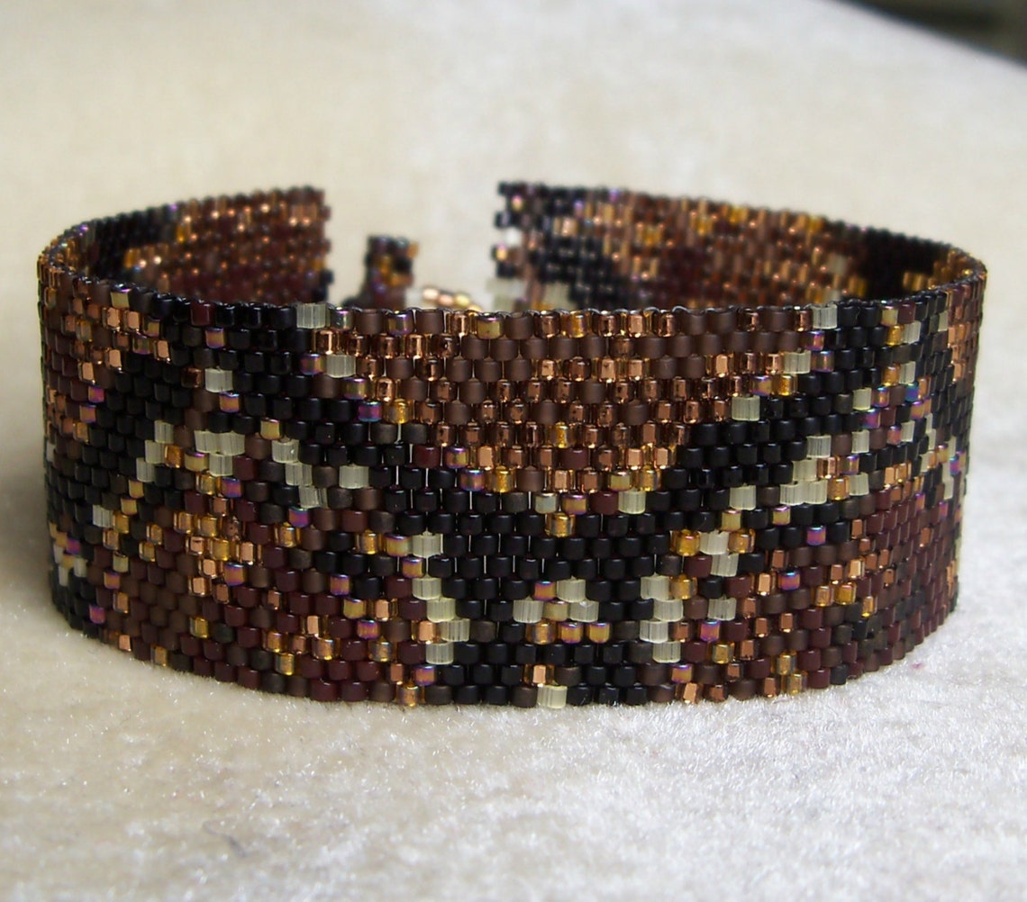 Snake Skin Bracelet Pattern Peyote Stitch Beading Pattern - Etsy